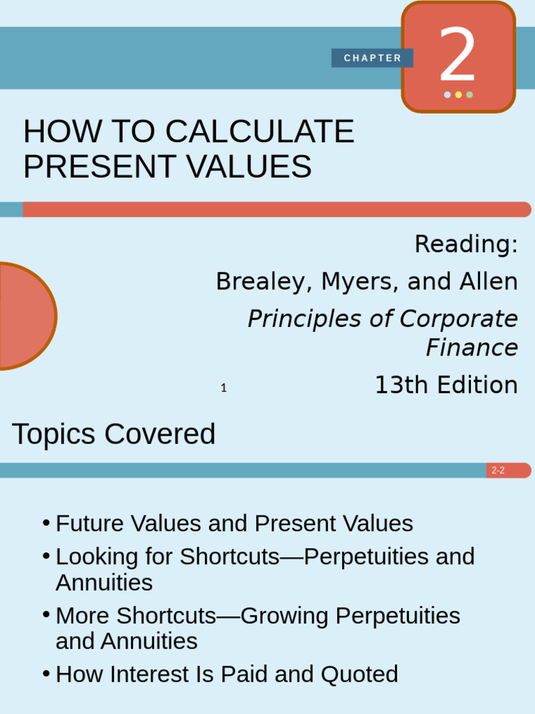 Brealey PCF 13e Chap002 PPT TP | PDF | Net Present Value | Present Value