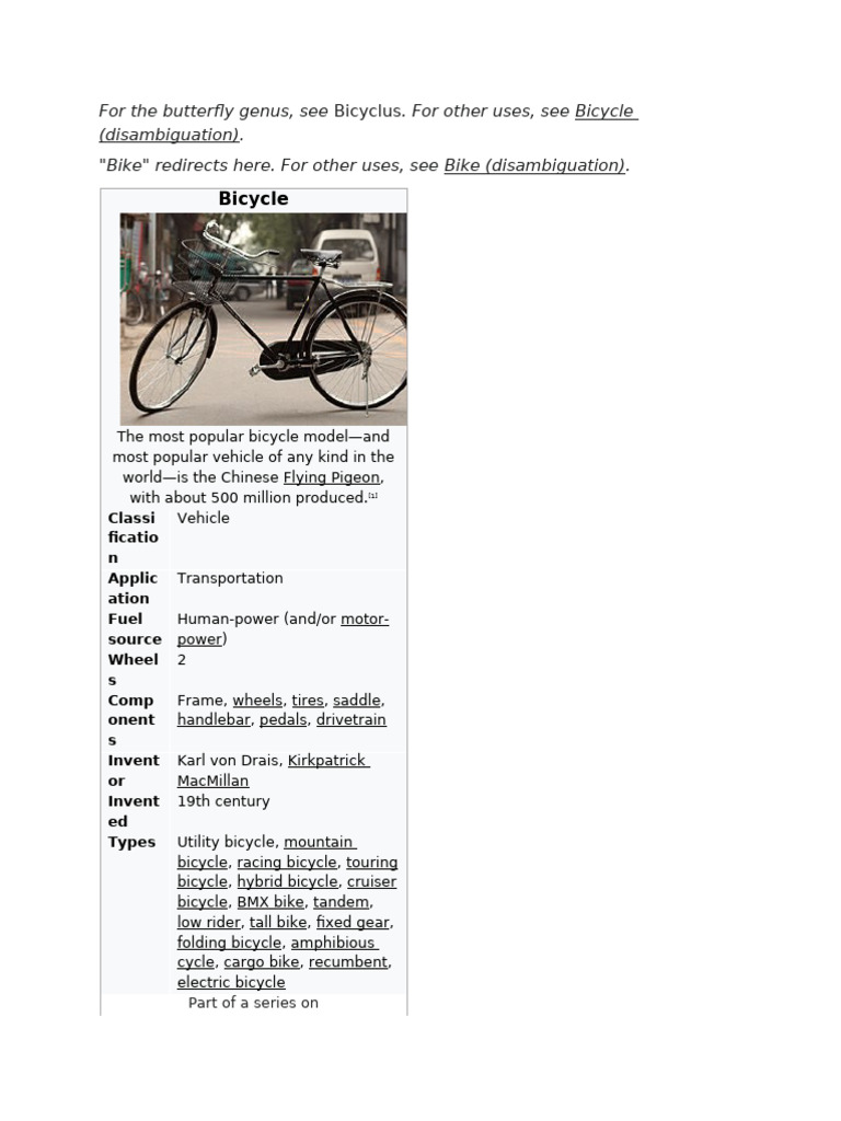 Bicycle | PDF | Vehicles | Human Powered Transport