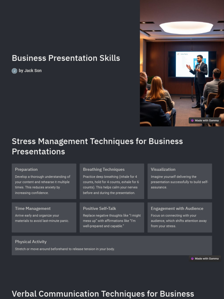 Business-Presentation-Skills | PDF | Communication | Human Communication