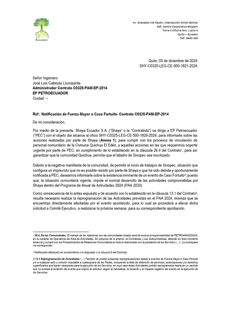 SHY-C0325-LEG-CE-500-1821-2024_PEC_Notificación de fuerza mayor o caso ...