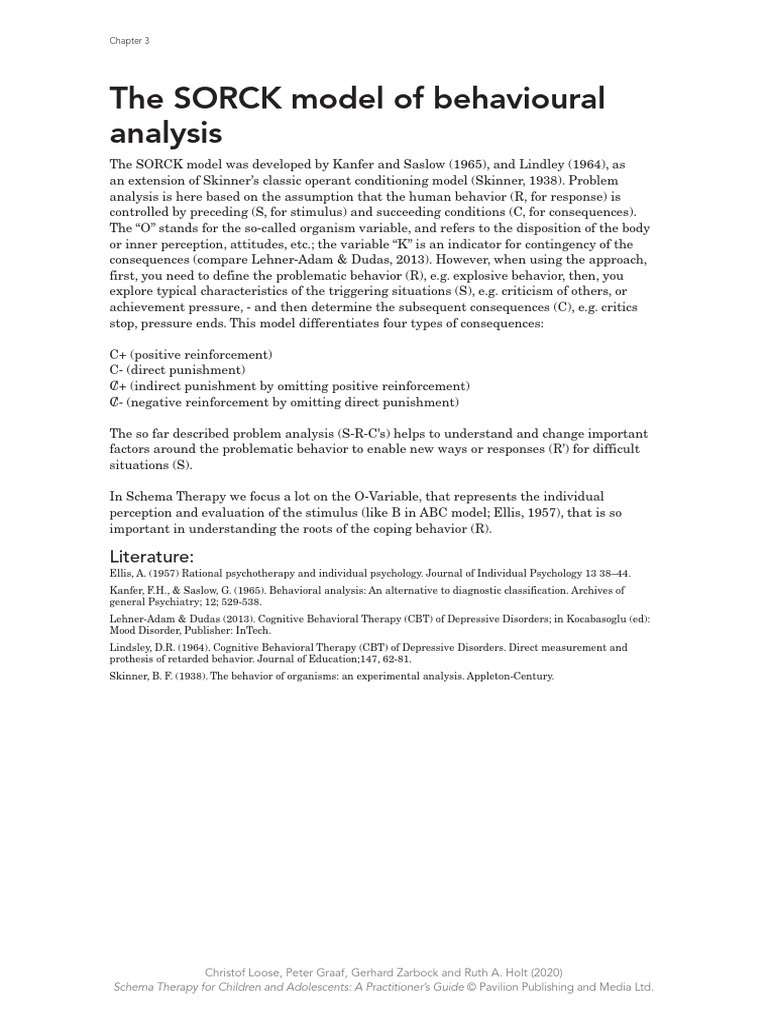 CH 3 SORCK Model of Behavioural Analysis | PDF | Behaviour Therapy ...