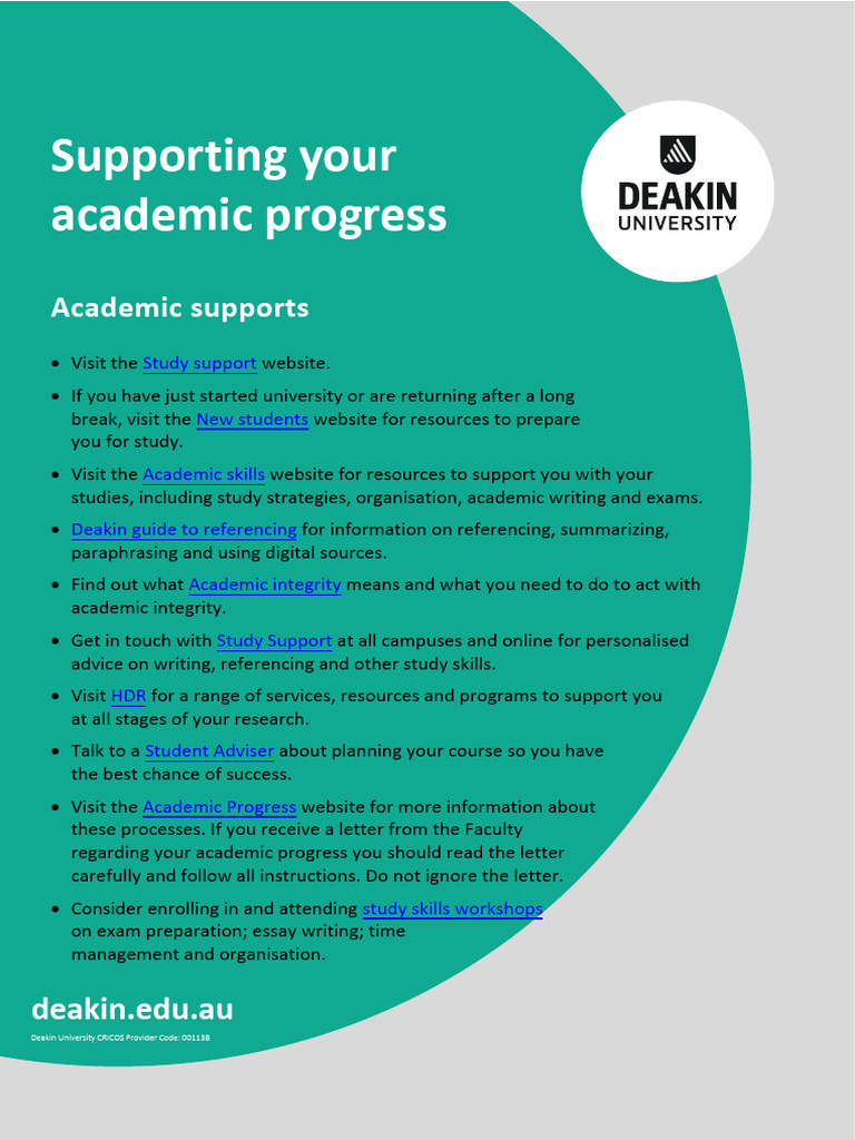 Supporting Your Academic Progress Flyer | PDF