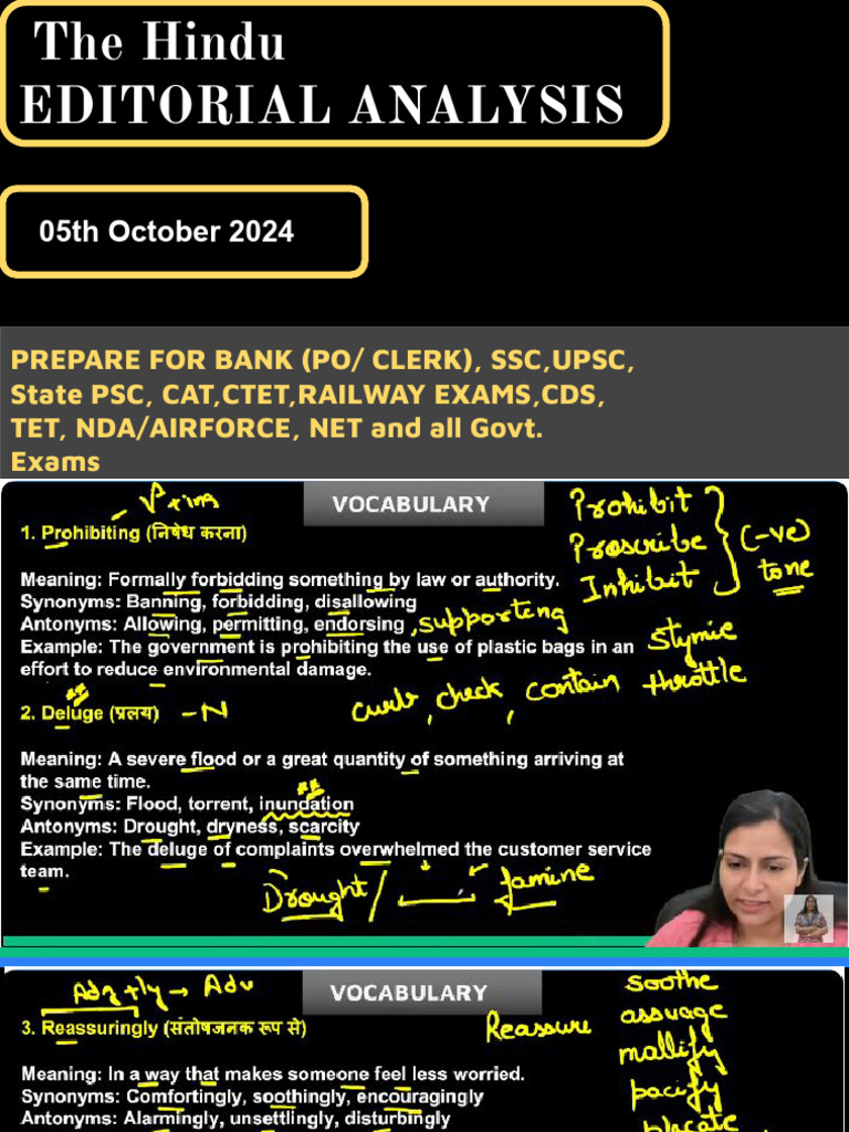 Editorial With Annotation Pdf 05 October 2024 Pdf Caste Monsoon