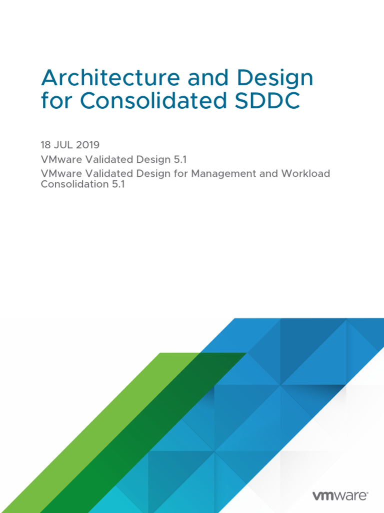 Vmware Validated Design 51 SDDC Consolidated Architecture Design | PDF | Computer Network ...