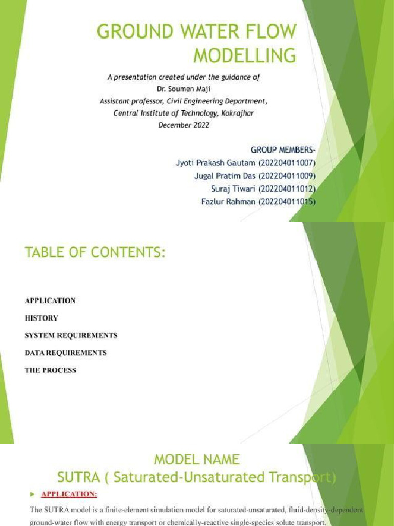 Groundwater Flow Modelling | PDF