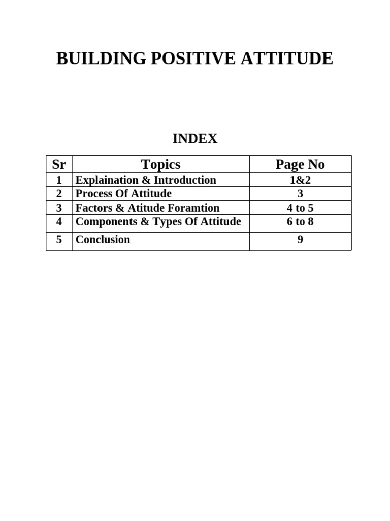 Attitude Development Guide | PDF