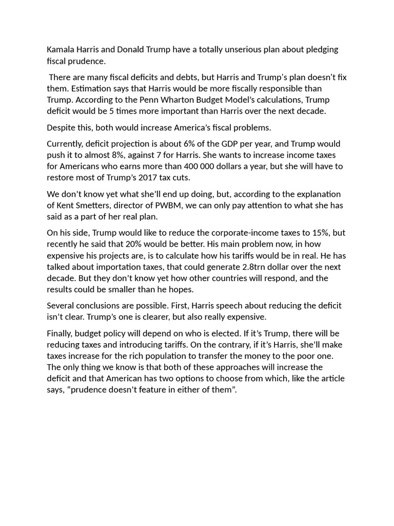 Harris Vs Trump | PDF