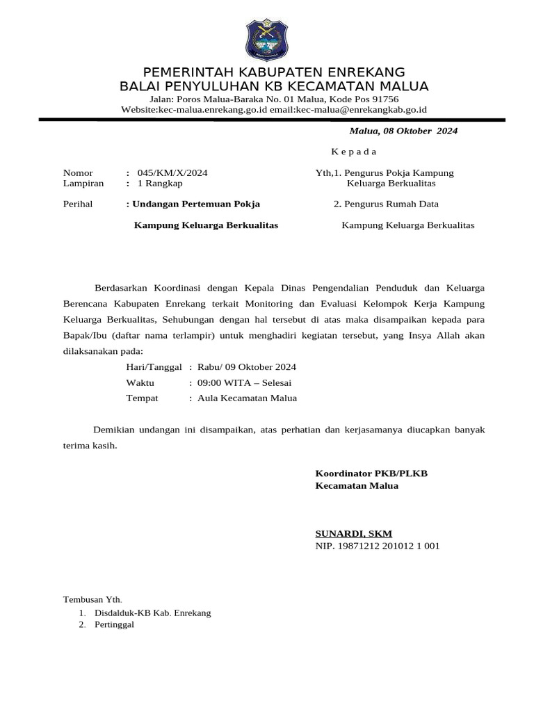 Undangan POKJA 2024 | PDF