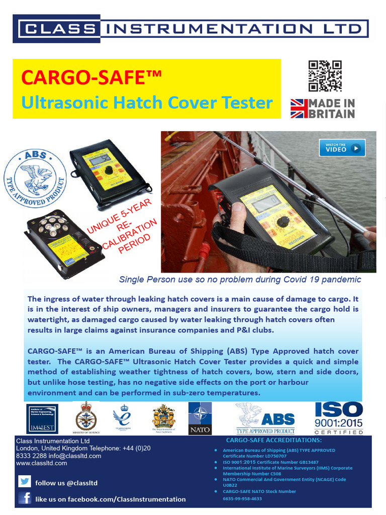Cargo Safe Leaflet With Video | PDF | Ultrasound | Sound