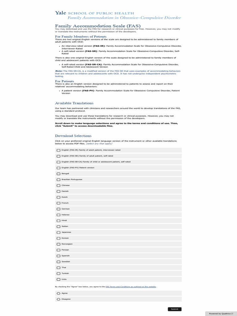 Family Accommodation Scale (FAS) in OCD Downloads | PDF | Obsessive ...