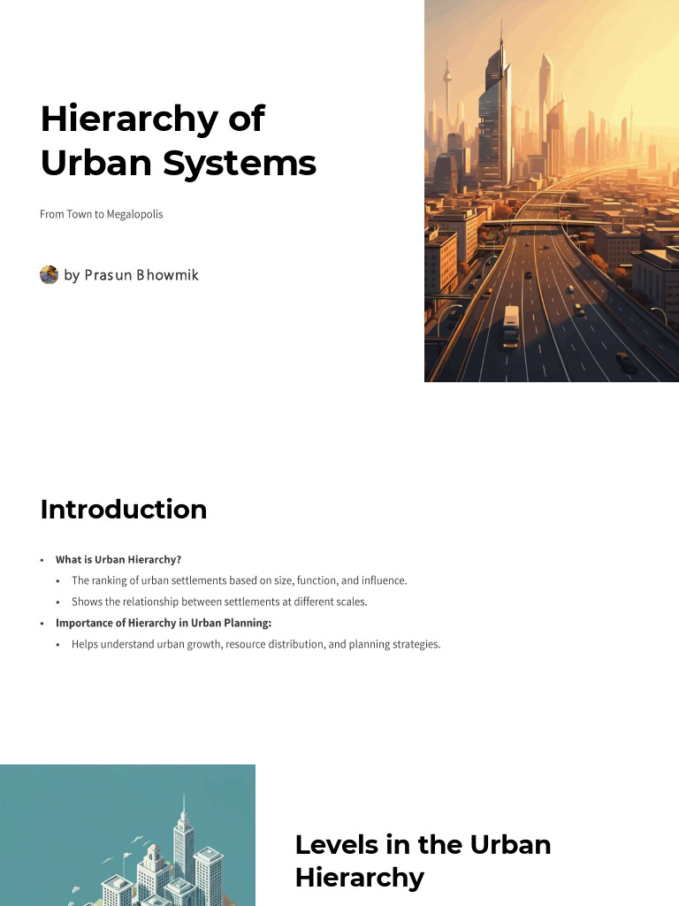 2hierarchy of Urban Systems | PDF