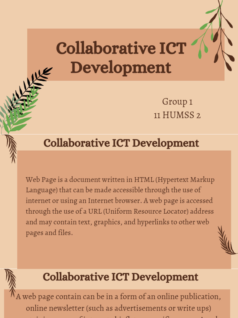 Collaborative ICT Development Guide | PDF | World Wide Web | Internet & Web