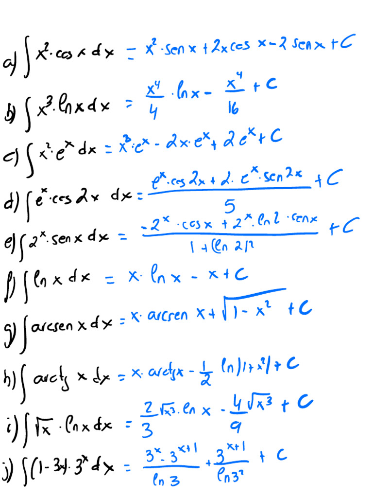 Integrales y funciones trigonométricas | PDF