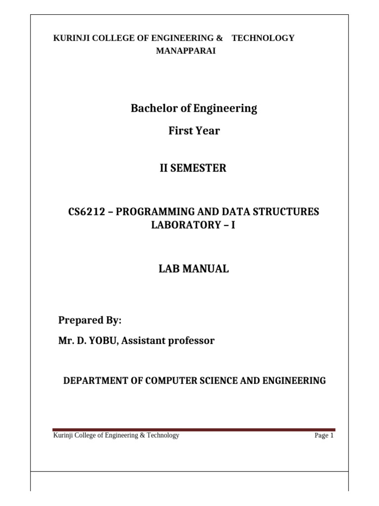 PDS-1 LAB MANUEL | PDF | Queue (Abstract Data Type) | Pointer (Computer Programming)