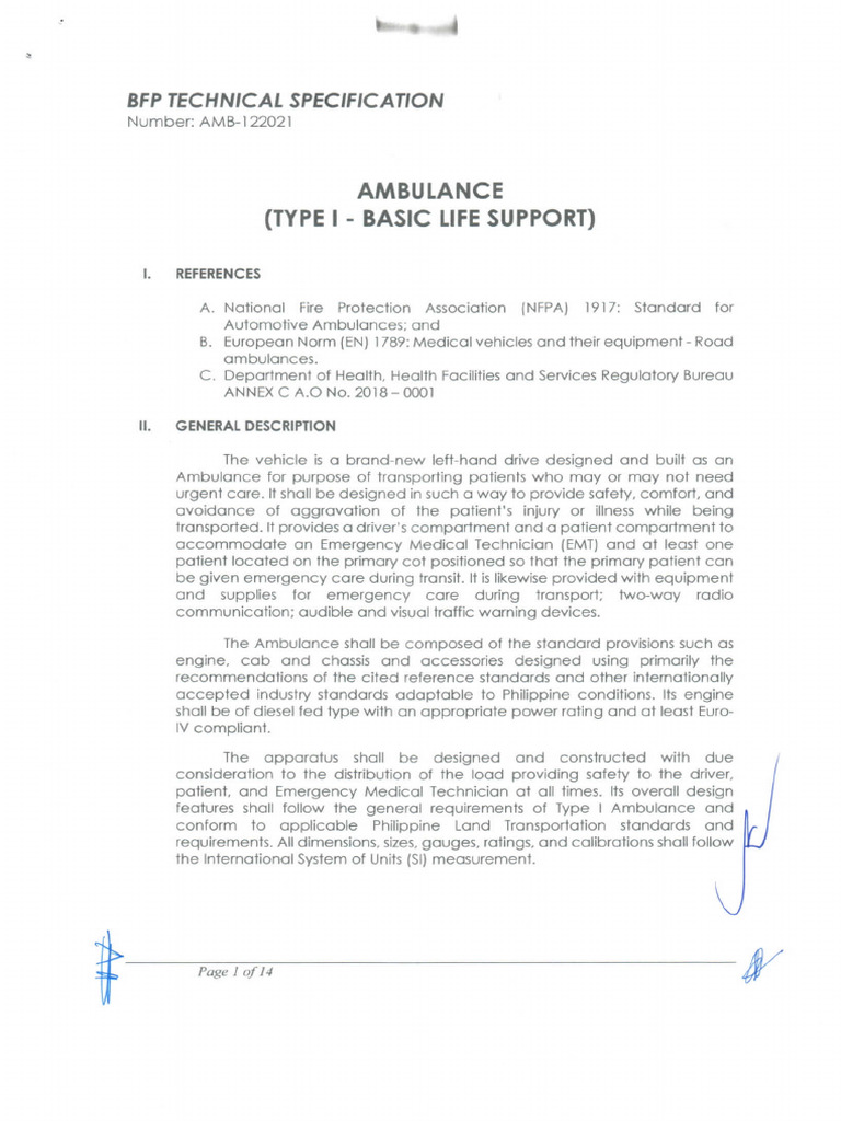 Ambulance Specs | PDF