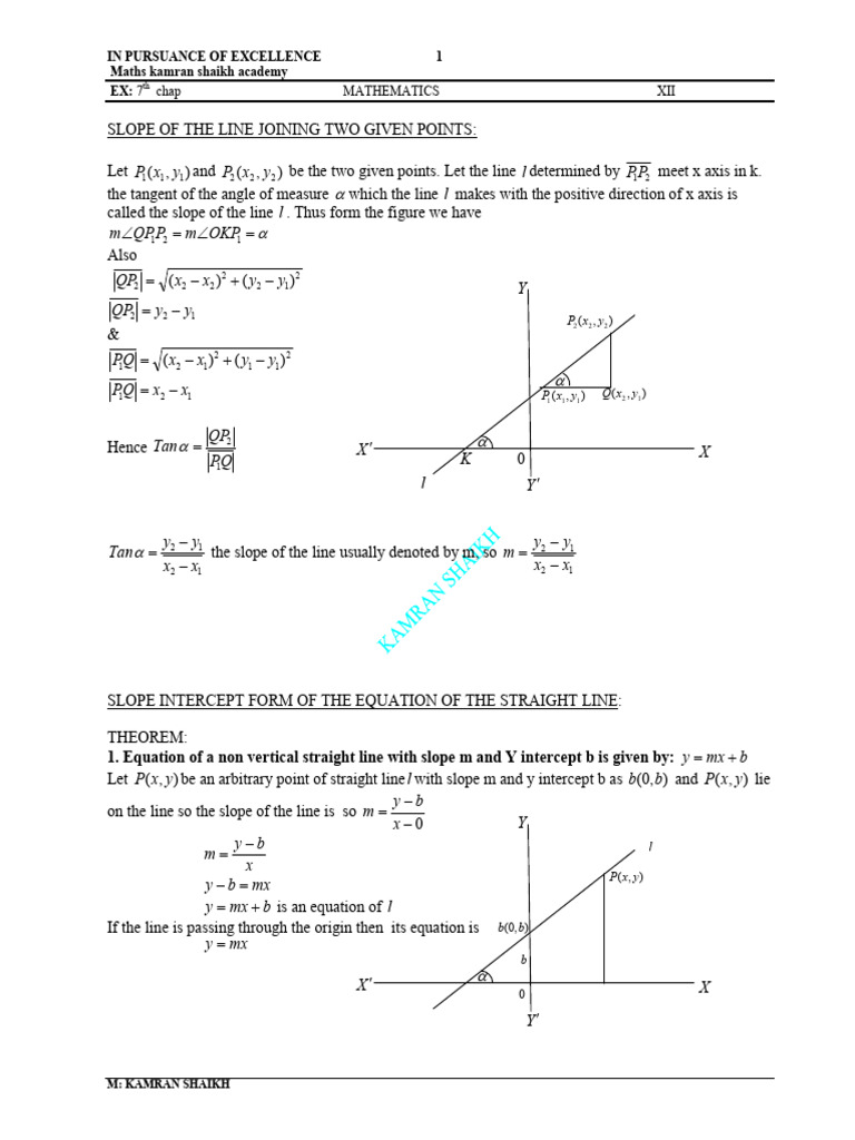 Slope and Equation Forms in Math | PDF | Slope | Line (Geometry)
