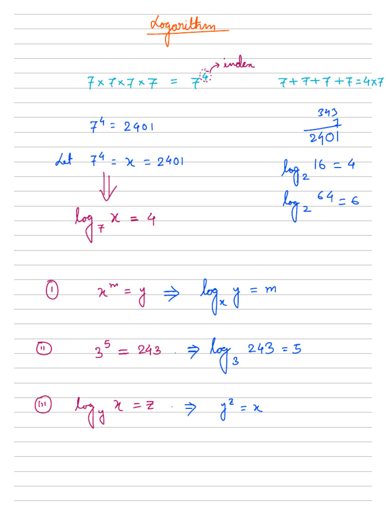 Logarithms - Lec01 | PDF