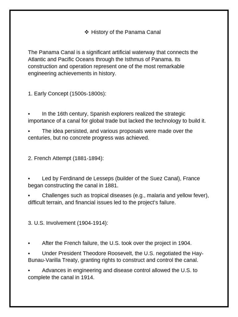 Panama Canal's Impact on Global Trade | PDF | Panama Canal | Water ...