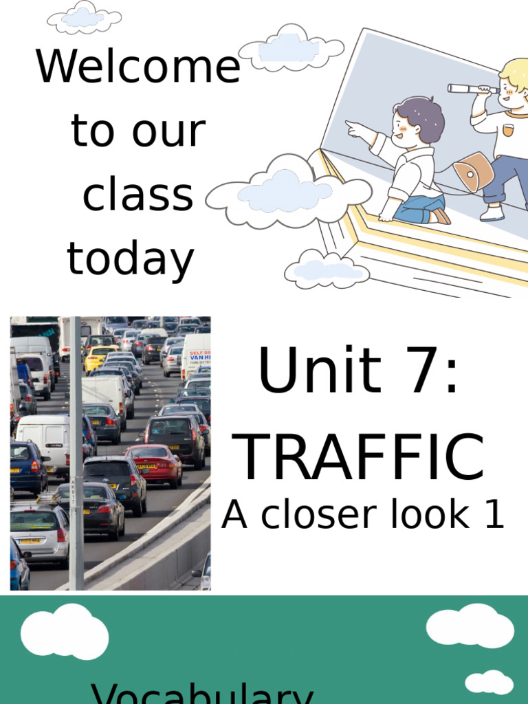 Unit 7: Traffic Vocabulary Guide | PDF