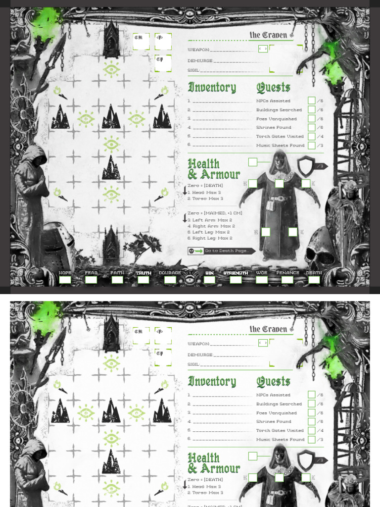 2. Character Sheets [Game Boards] | PDF