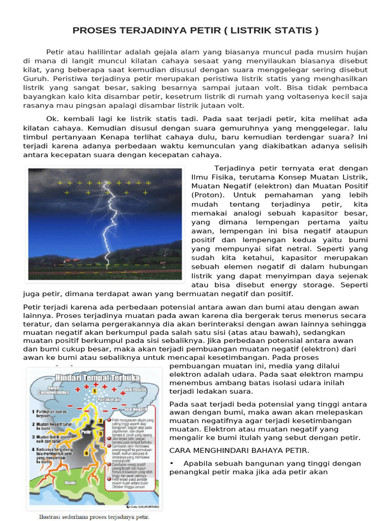 Proses Terjadinya Petir | PDF