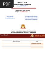 Sample For Synopsis Presentation | PDF