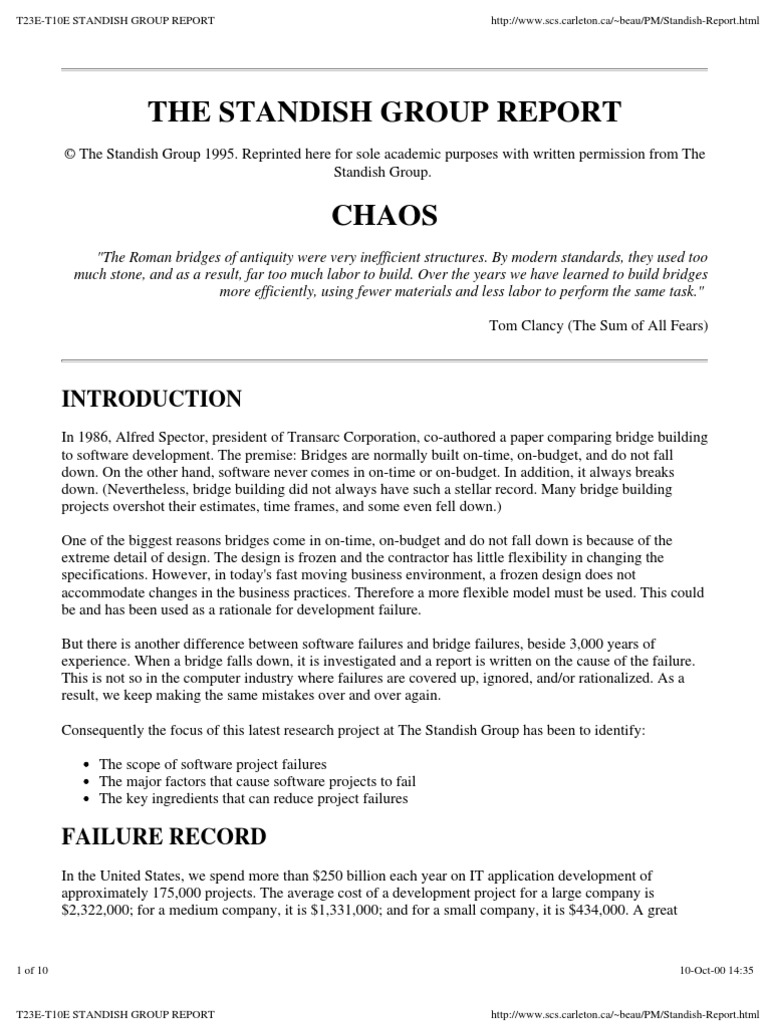 The Standish Group Report | PDF