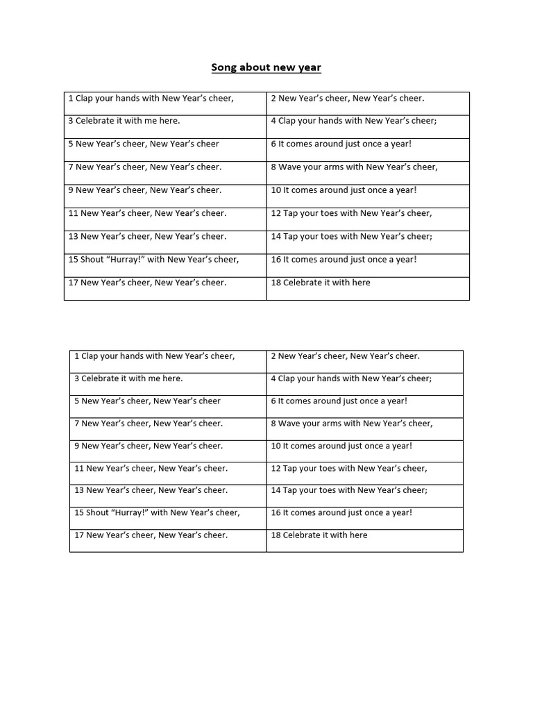 1 Clap Your Hands With New Year | PDF