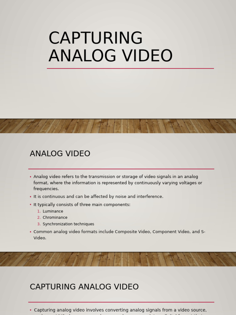 Capturing and Editing Analog Video | PDF | Video | Analog To Digital ...