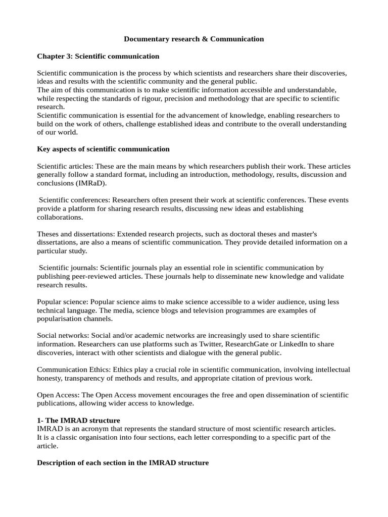 3-Scientific Communication | PDF | Science | Communication