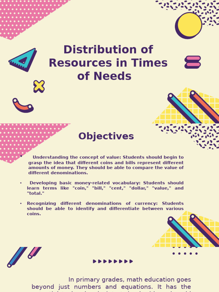 Math and Resource Distribution for Kids | PDF | Mathematics | Quantity