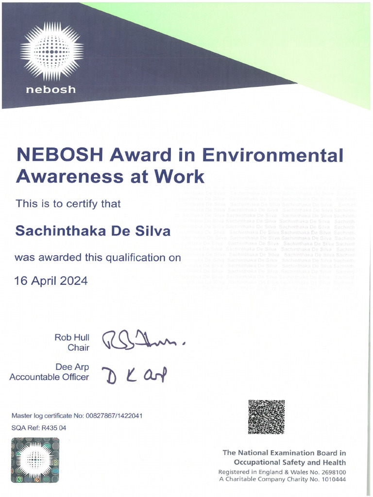 Nebosh Eaw | PDF