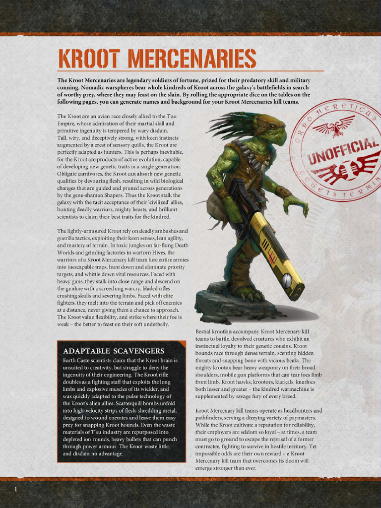 Kill Team Kroot Mercenaries | PDF