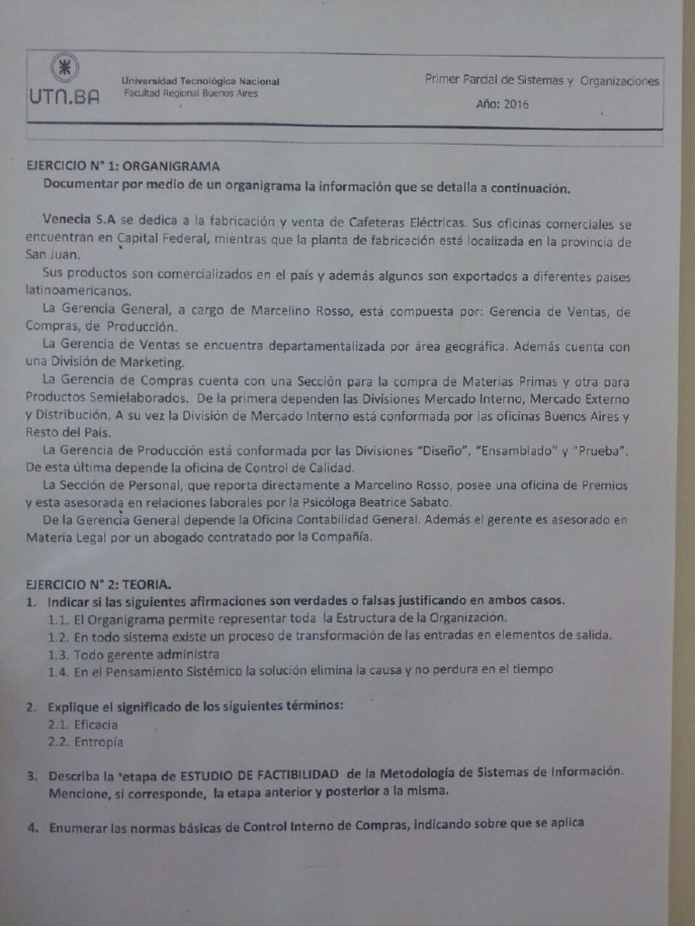 primer parcial bilinsky 2016 | PDF