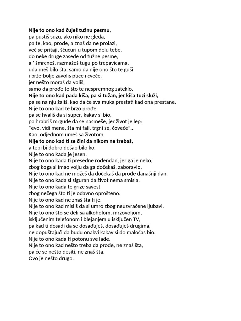 Goran Tadic Nije To Ono | PDF