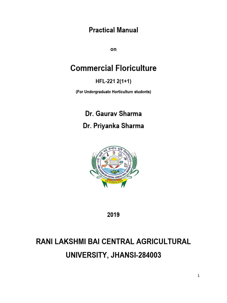 HFL-221 Commercial Floriculture | PDF | Agriculture | Horticulture