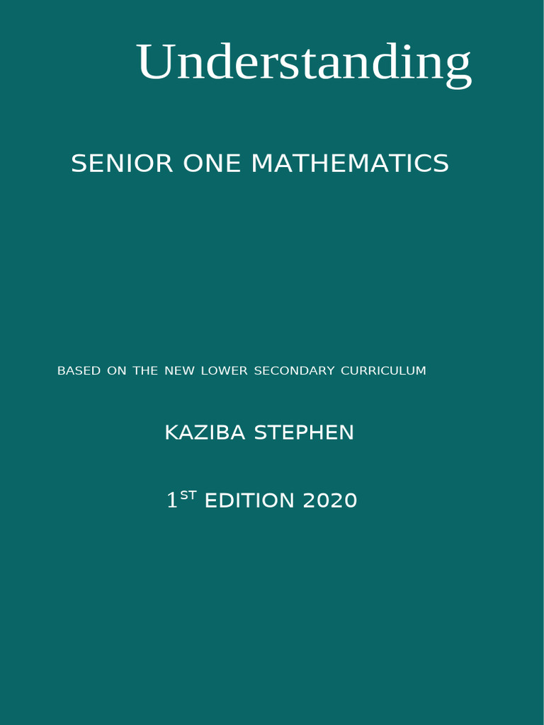 Senior One Mathematics Guide 2020 | PDF | Line (Geometry) | Cartesian ...