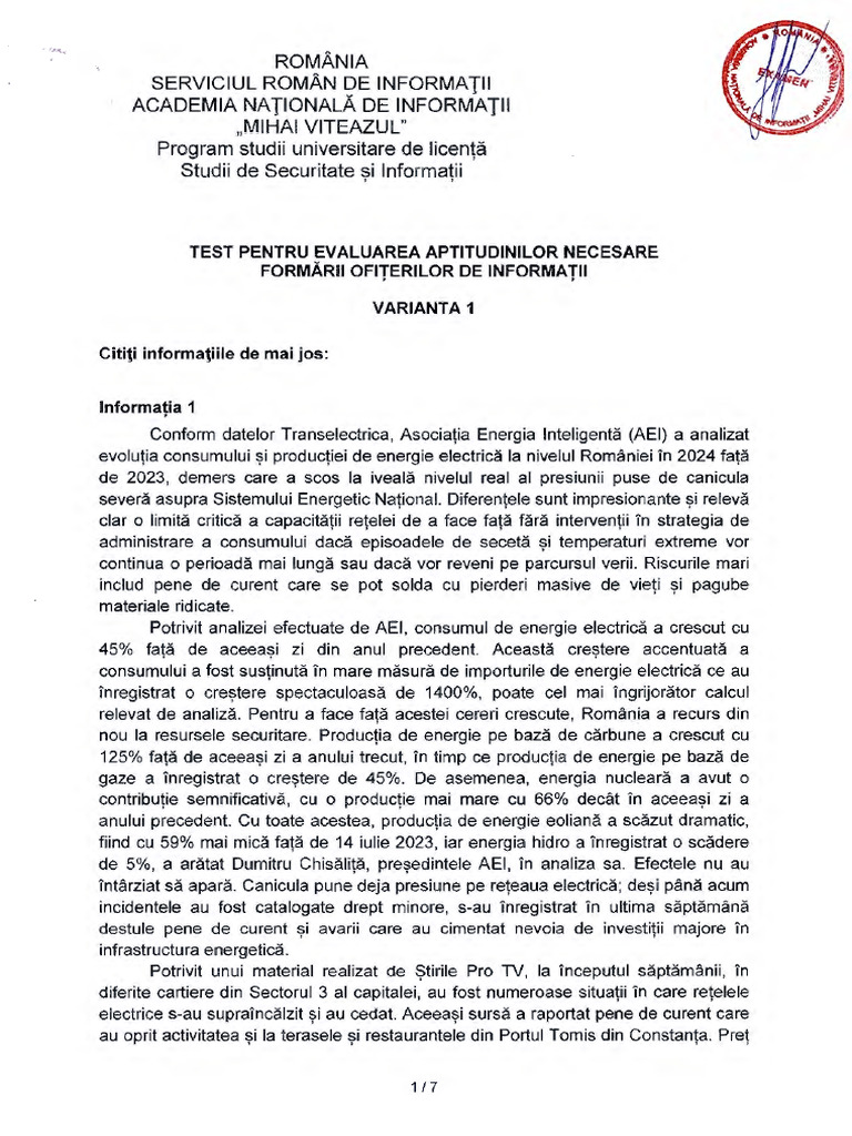 2024 Model Special Securit Info Subiect | PDF