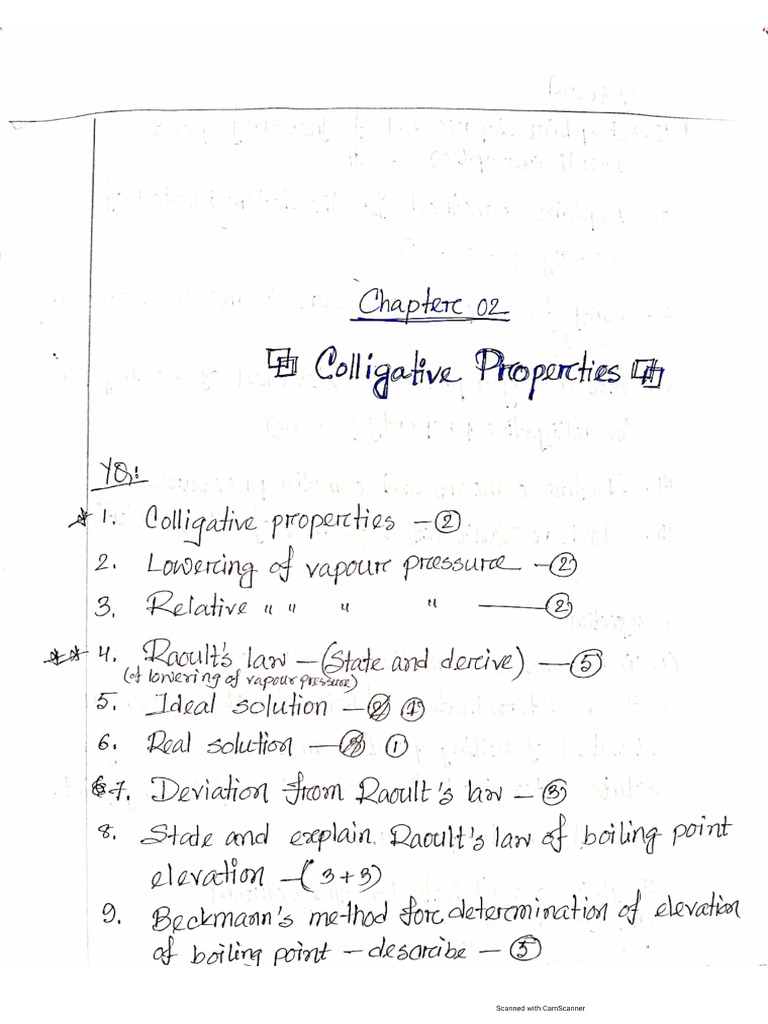 CH 2 - Colligative Properties | PDF