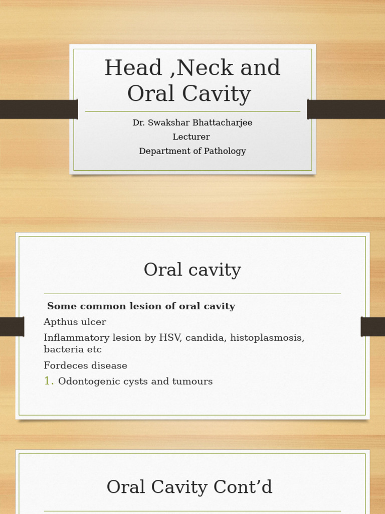 Oral Cavity Head Neck | PDF | Adenoma | Neoplasms