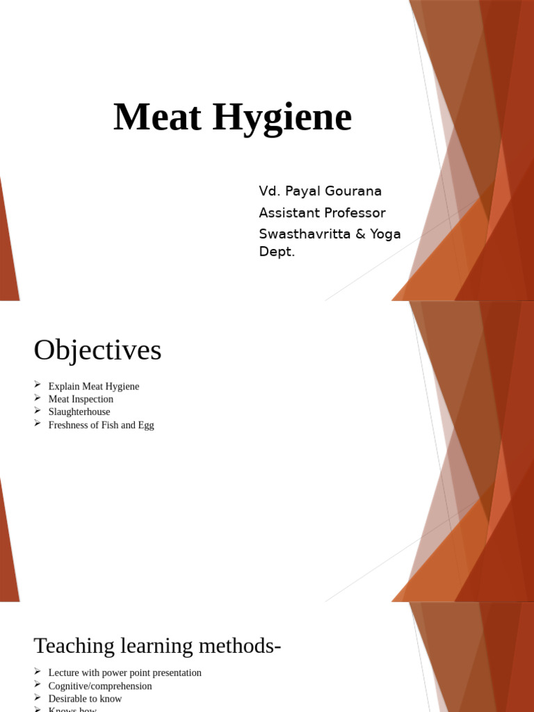 Meat Hygiene | PDF | Meat | Animal Slaughter