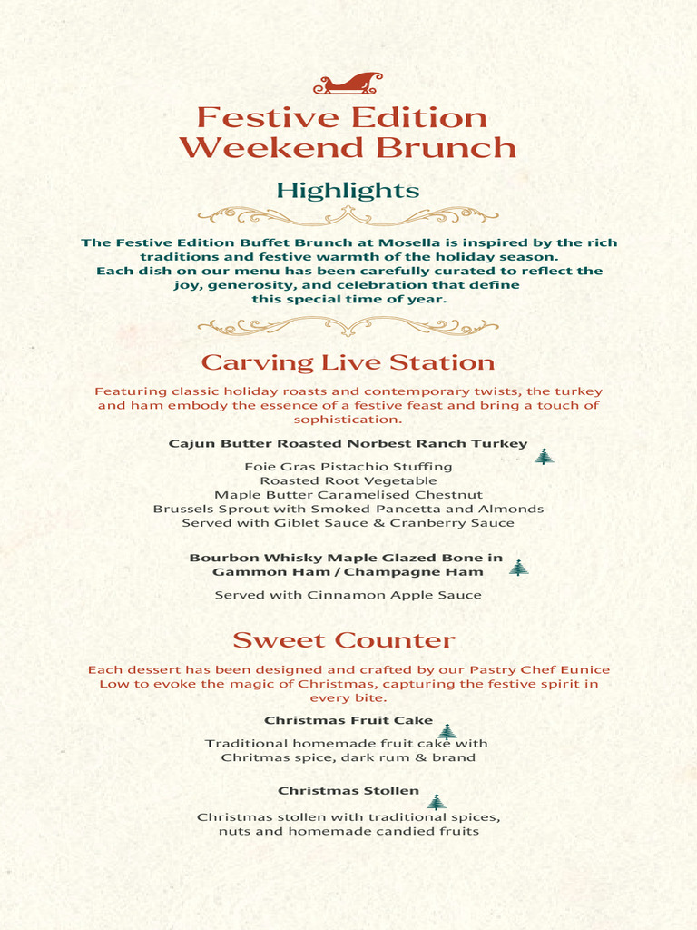 2024 Festive Edition Weekend Brunch | PDF | Salad | Sauce