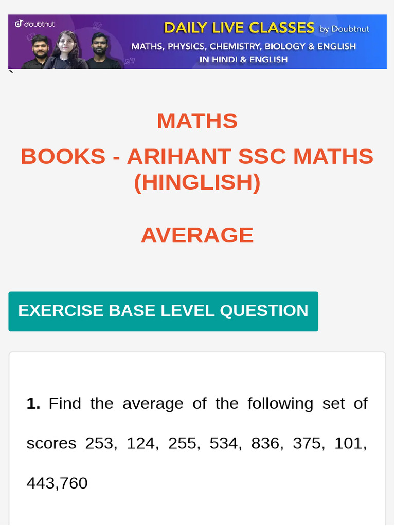 4153 Books Doubtnut Question Bank v3 | PDF | Speed | Mathematics