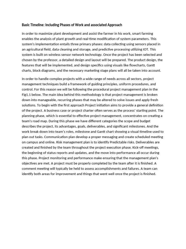 Basic Timeline Phases of Work and Associated Approach | PDF | Project ...