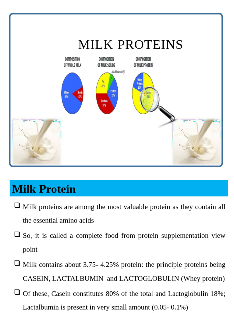 Lecture 7 8 Milk Composition | PDF | Milk | Enzyme