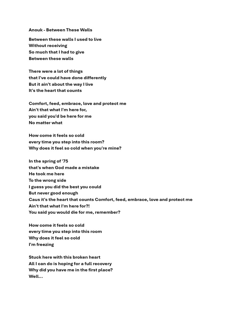 Anouk - Between these Walls | PDF