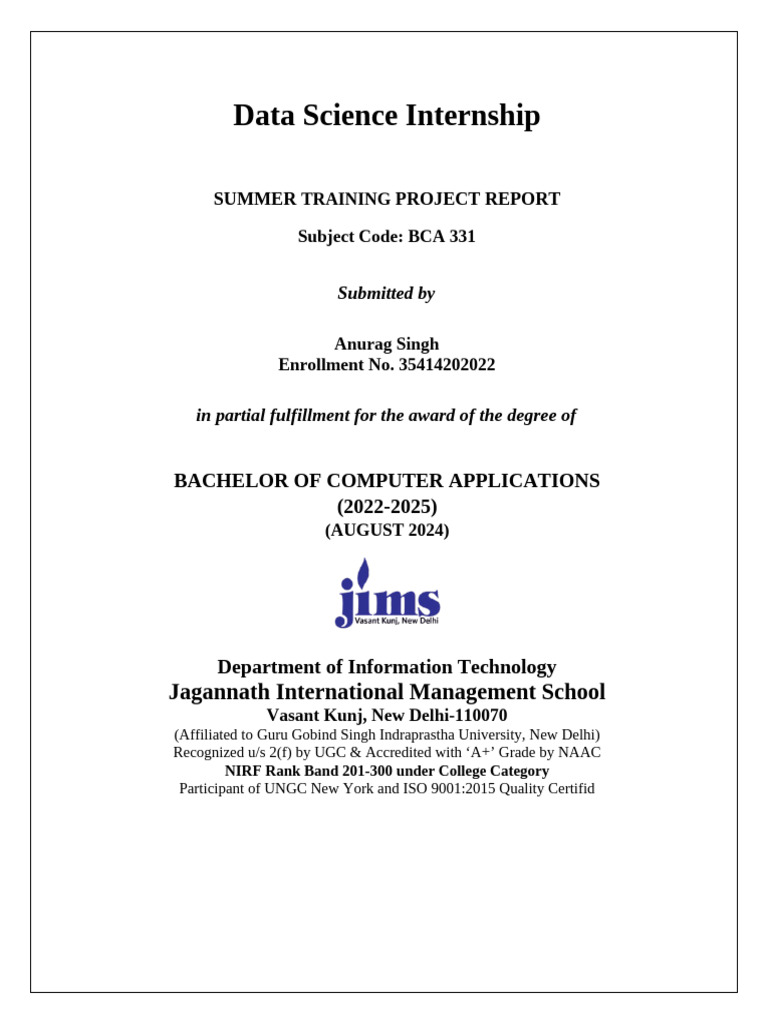 Data_Science_Internship(report)[1] | PDF | Support Vector Machine ...