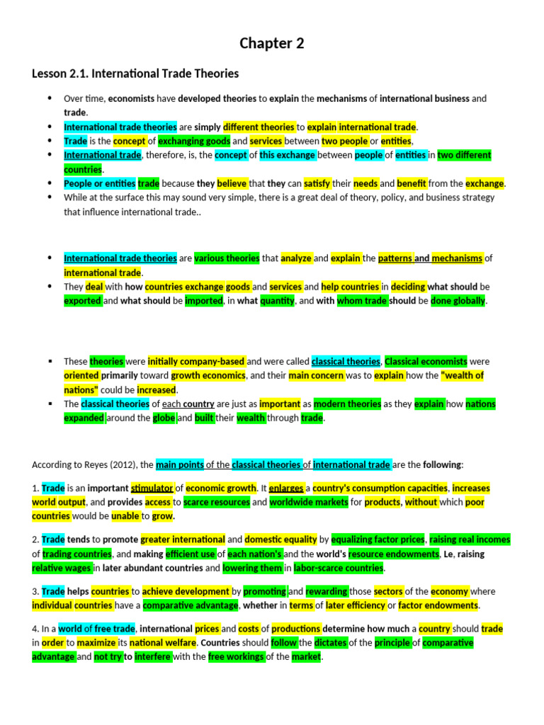IBT Chapter 2 reviewer | PDF | Mercantilism | Economics