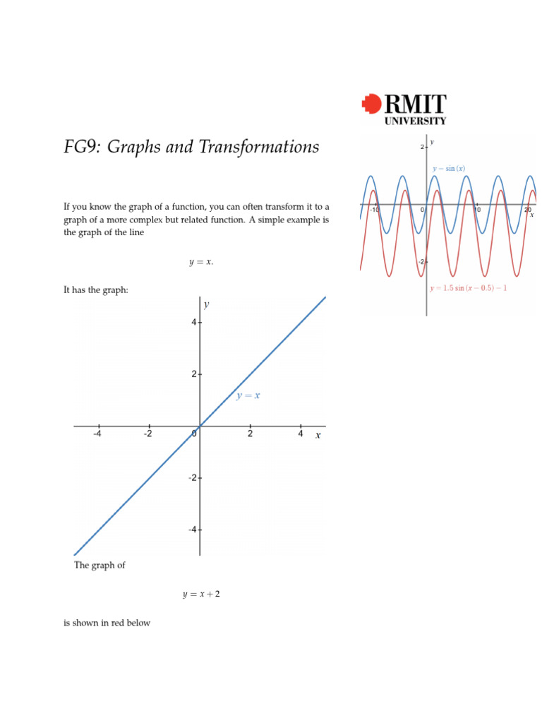 FG9 Graphs and Transformations | PDF | Mathematical Relations | Elementary Geometry