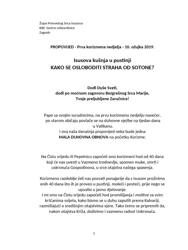 Kako Se Osloboditi Straha Od Sotone | PDF